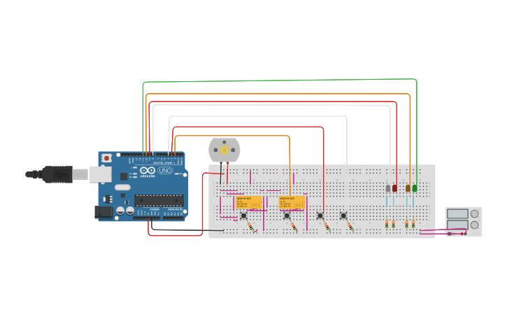 Circuit design Prueba Teorica 2 - Tinkercad
