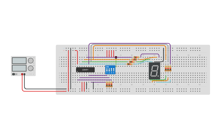 Circuit design Raken Putra A_7 Segment Decoder | Tinkercad