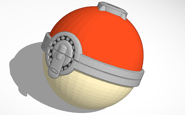 3D design Pokemon Legends Arceus pokeball - Tinkercad