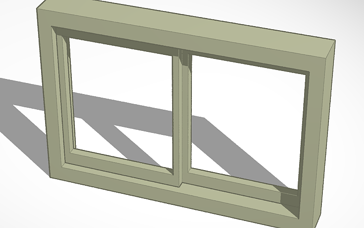 3D design Sliding Window - Tinkercad