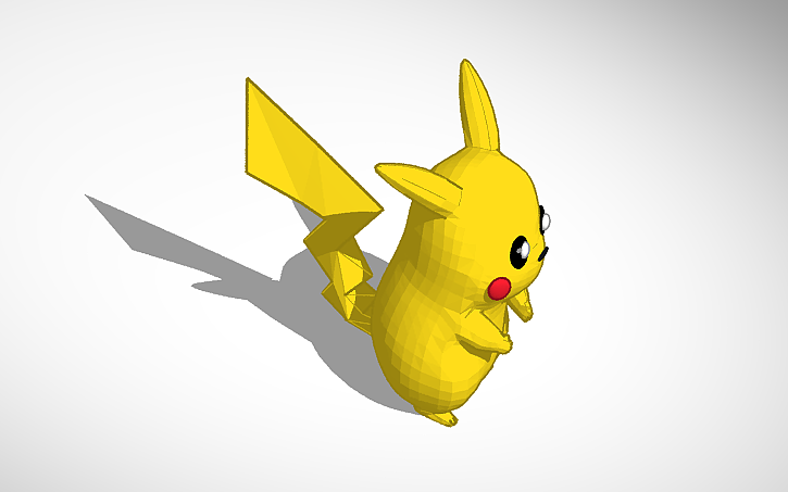 3D design pikachu - Tinkercad