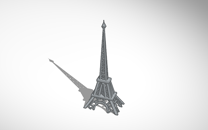 3D design Eiffel Tower - Tinkercad