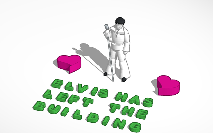 3d Design Elvis Presely Dustin Hullinger Tinkercad