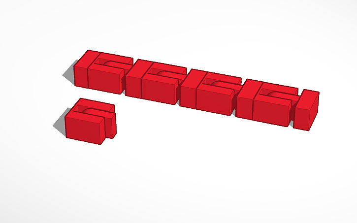 3D design Flexi Chain Starter Chain - Tinkercad