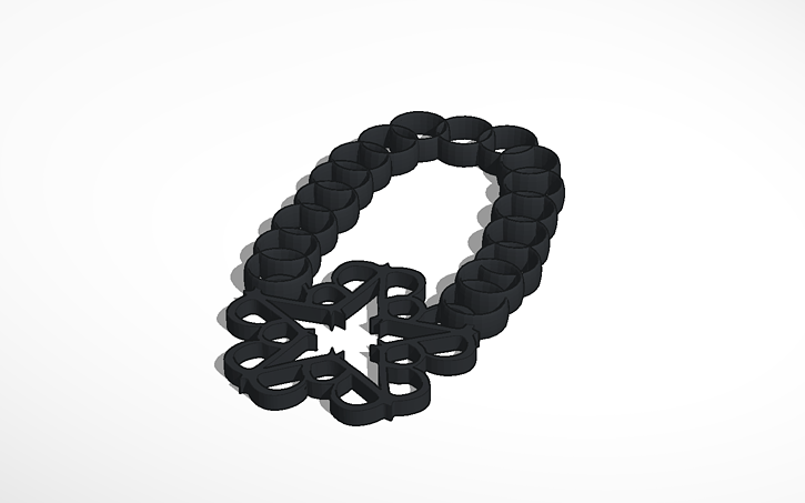 3D design Black Veil Brides Pentacharm necklace - Tinkercad