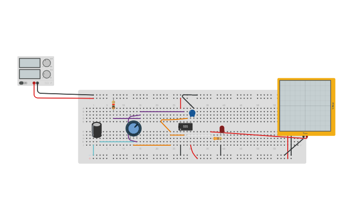 Circuit design 555 - Tinkercad