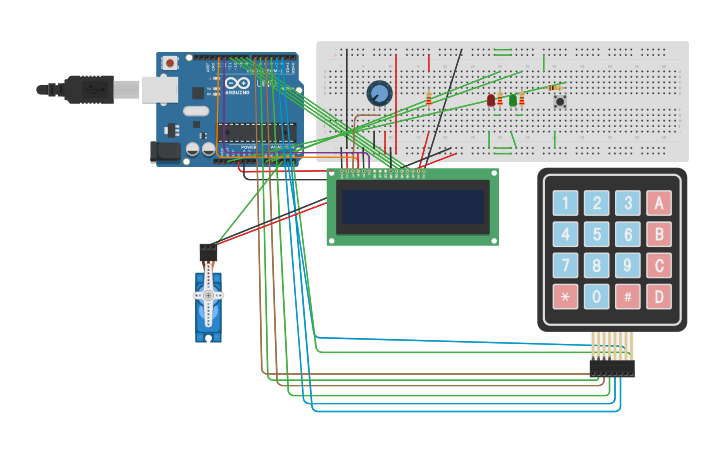 Circuit design Puerta_Arduino | Tinkercad