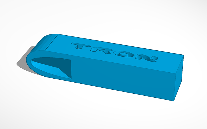 3D design TRON KEYCHAIN - Tinkercad
