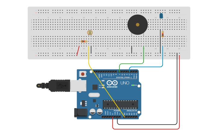 Circuit design BUZZER | Tinkercad