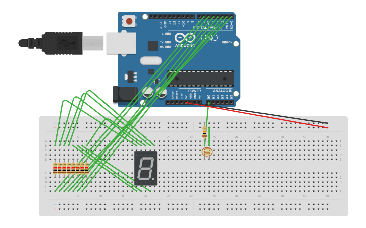 Circuit Design Score Photorésistance Tinkercad