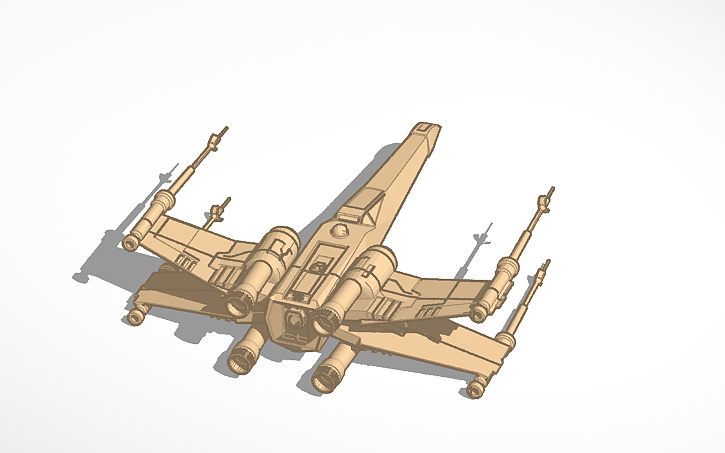 3D design X-Wing - Tinkercad