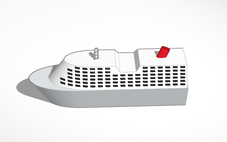 3D design CRUISE SHIP - Tinkercad