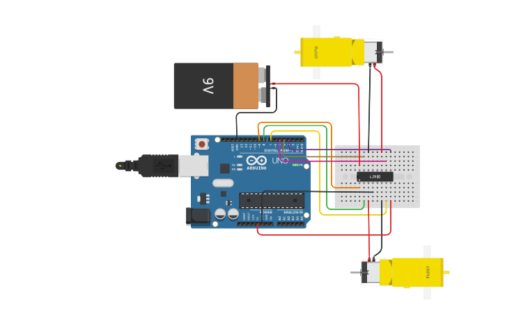 Circuit design Robotics_RPM_vs_Vin - Tinkercad
