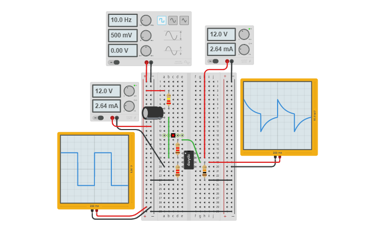 Circuit design Differentiator - Tinkercad