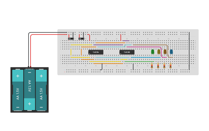 Circuit design Decoder - Tinkercad