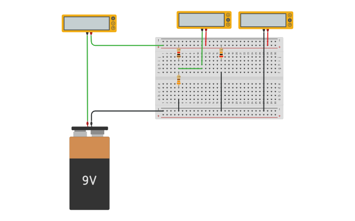 Circuit Design Paralelo Resistencias Tinkercad 