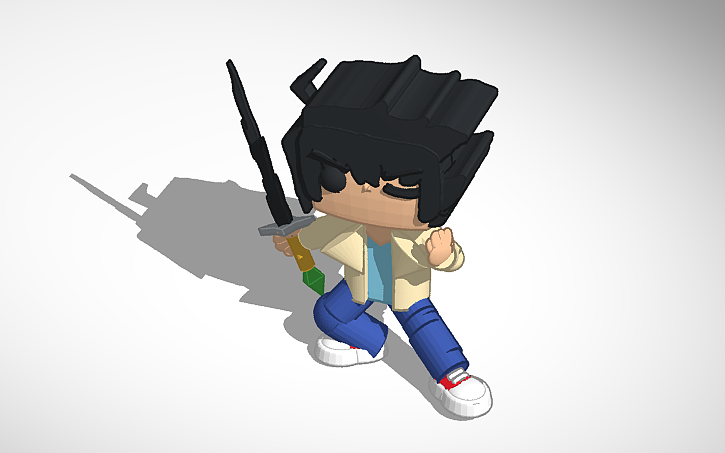 3D design Ryu Funko pop | Tinkercad