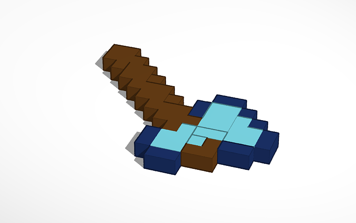 3D design minecraft axe - Tinkercad
