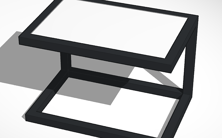 3D design Over Bed/Couch Table - Tinkercad