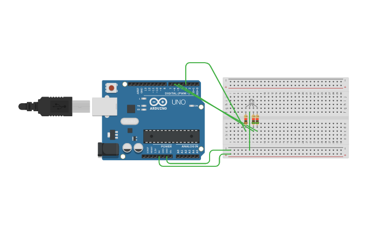 Circuit design RGB - Tinkercad
