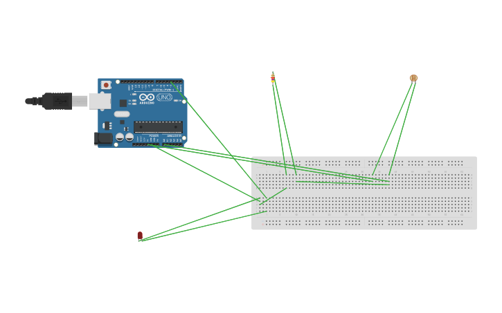 Circuit design automatic street light control - Tinkercad