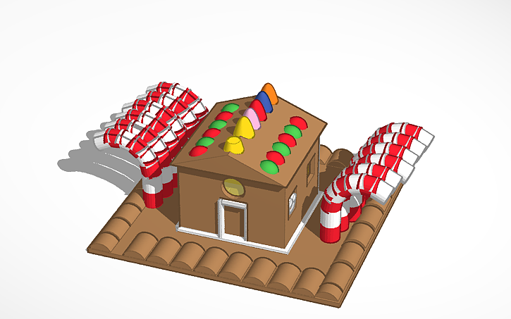 3D design ginger bread house | Tinkercad