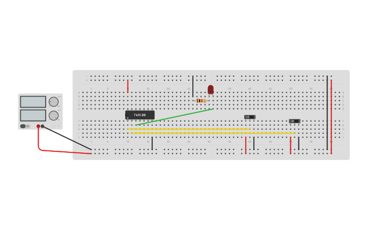 Circuit design AND GATE - Tinkercad