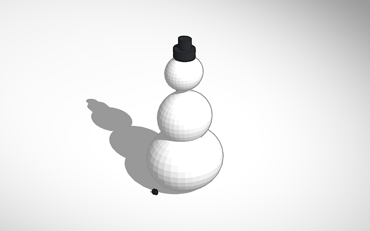 3D design Snowman - Tinkercad
