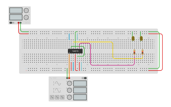 Circuit Design 2 Bit Asynchronous Down Counter Tinkercad