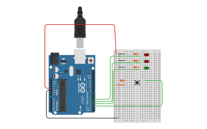 Circuit design 4 Activity - Blinking Lights | Tinkercad