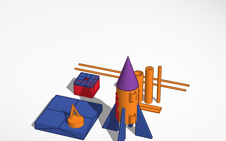 3D design sugar rocket kit - Tinkercad