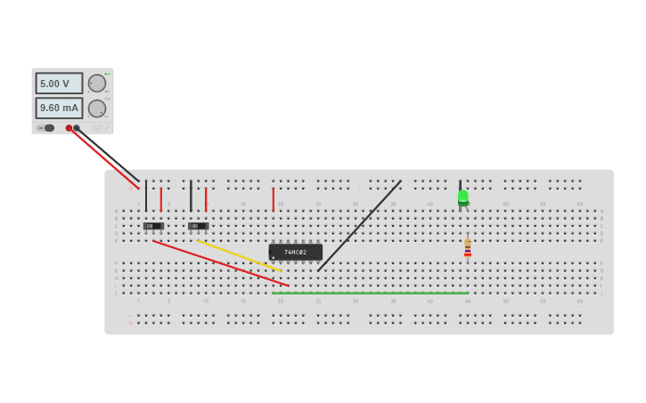 Circuit Design Nor Gate Tinkercad