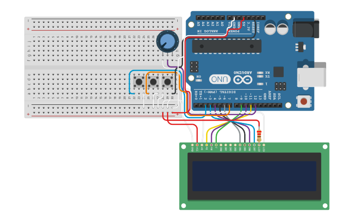 Circuit Design Arduino Lcd Game Tinkercad 6178