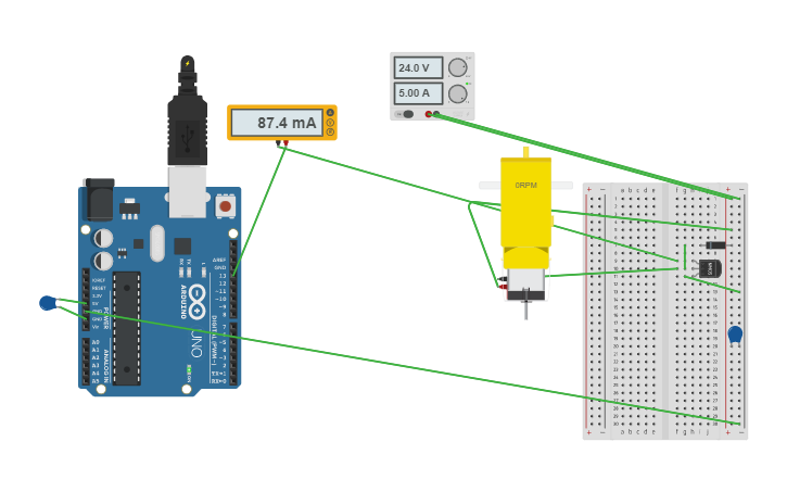 Circuit design MOSFET | Tinkercad