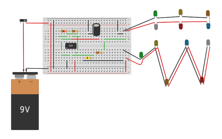Circuit design Protoboard Bruno Pisca Pisca - Tinkercad