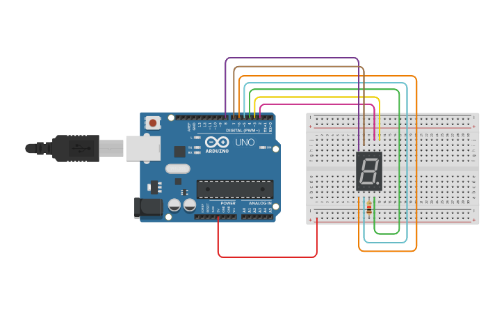 Circuit design 17a_Led 7_Segment_Display - Tinkercad
