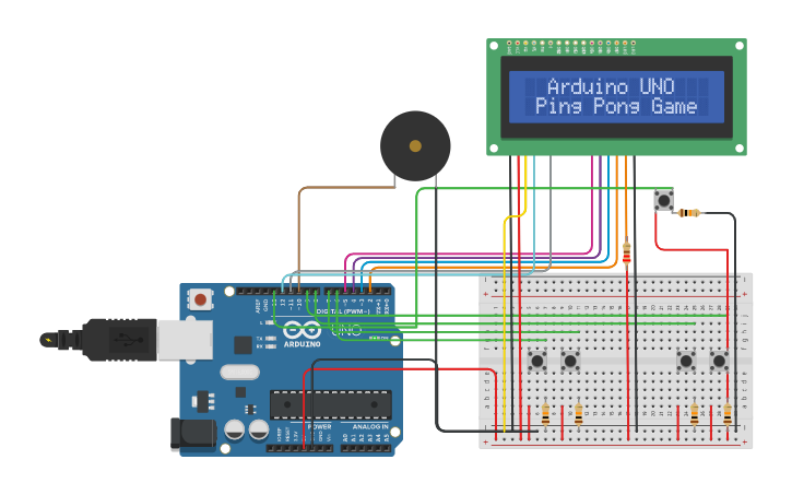 Circuit design Ping Pong Game - Tinkercad Circuit design Ping Pong Game - Tinkercad