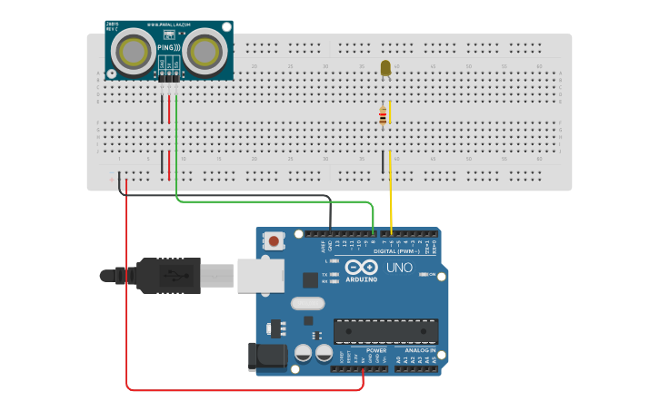 Circuit design Radar - Tinkercad