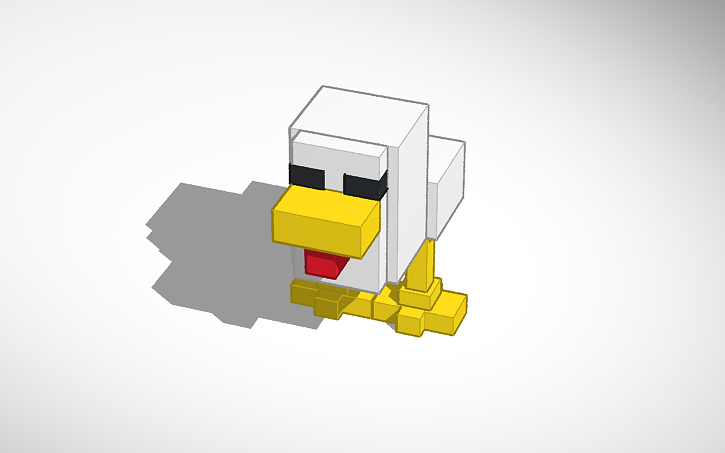 3D design Minecraft Chicken - Tinkercad