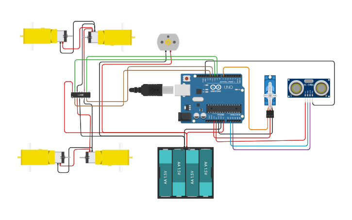Circuit design Vacuum Cleaner Robot Schematic - Tinkercad