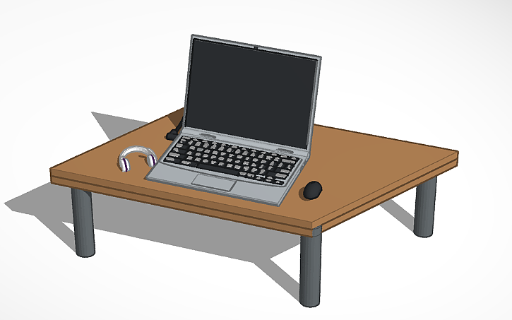 3D design my dream laptop setup - Tinkercad
