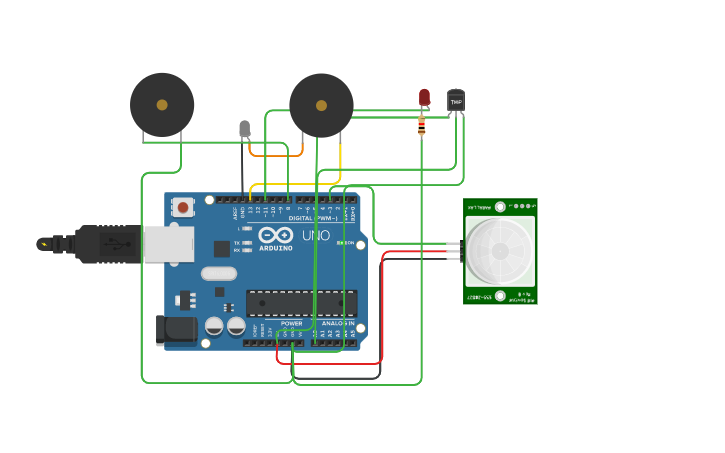 Circuit design Smart Crop Protection | Tinkercad