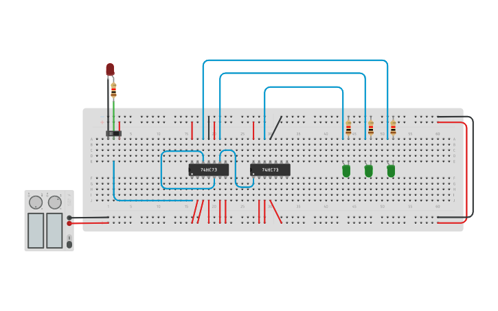 Circuit Design 3 Bit Asynchronous Counter Using Jk Flipflop Tinkercad