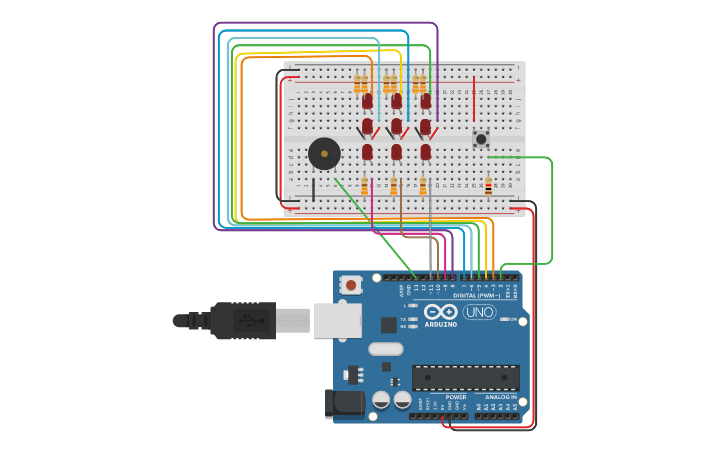 Circuit design Phase2 Melody Board TCU Alma Mater - Tinkercad