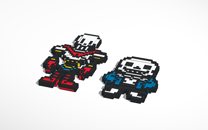 3D design Undertale sprites - Tinkercad