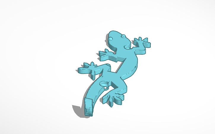 3D design Hanging Lizard Light switch keyhook -Reinforced tail | Tinkercad