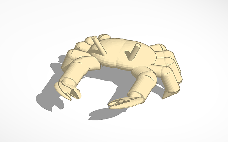 3D design Yeti crab (attempt) - Tinkercad