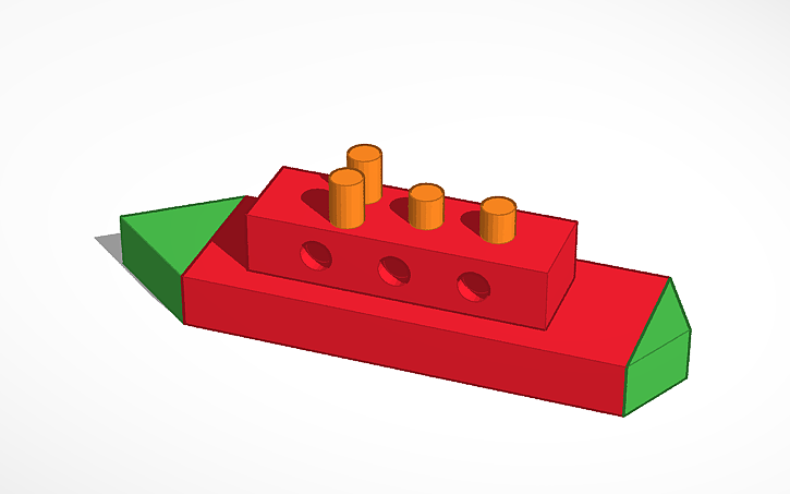 3D design test boat | Tinkercad