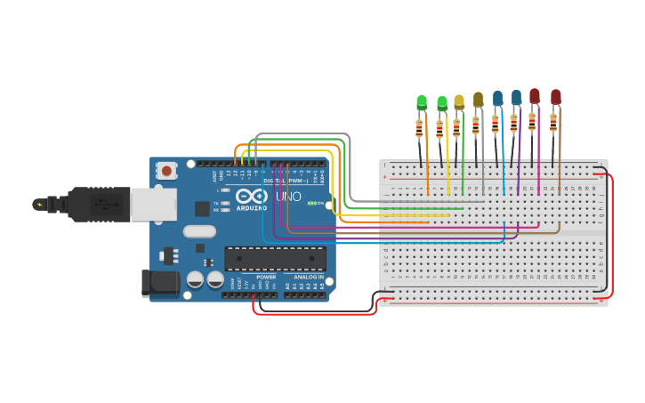Circuit design For - Tinkercad