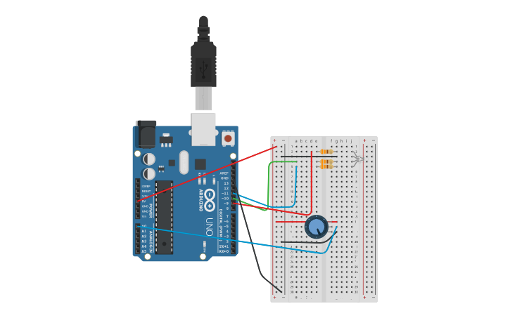 Circuit Design Rgb With Potentiometer Tinkercad